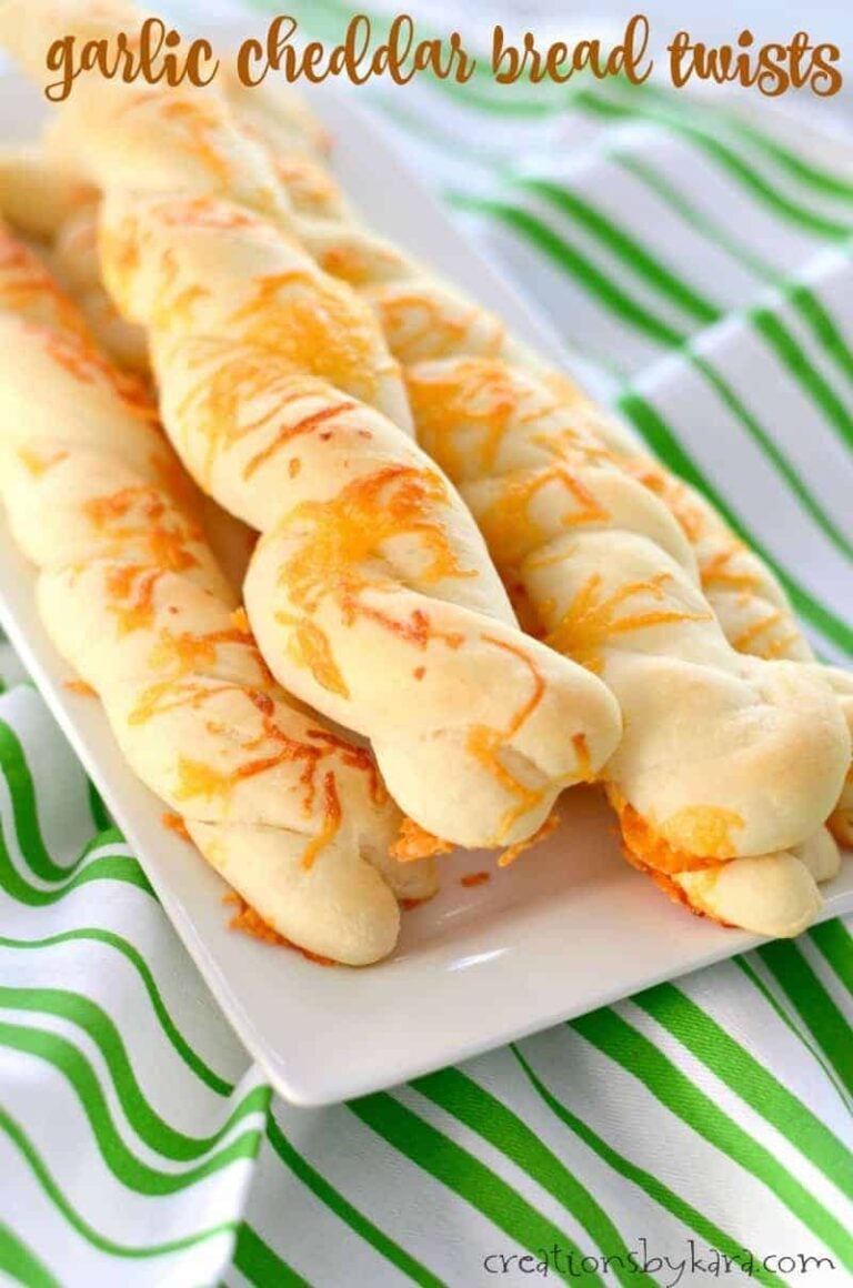 Garlic Cheese Breadstick Twists - Creations by Kara