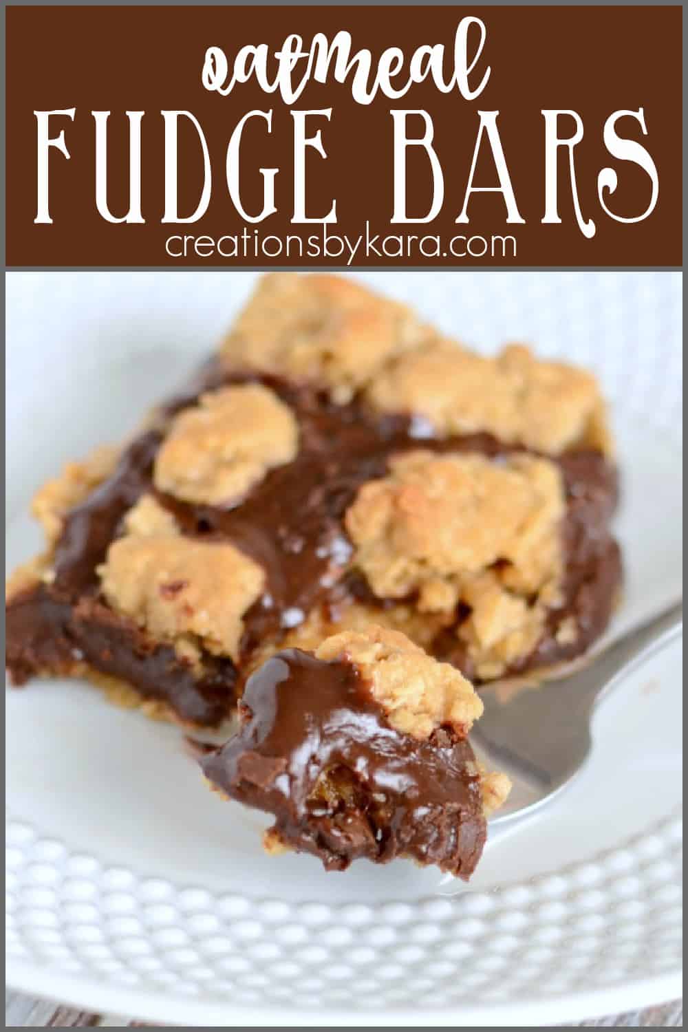 Decadent Oatmeal Fudge Bars Recipe - Creations by Kara