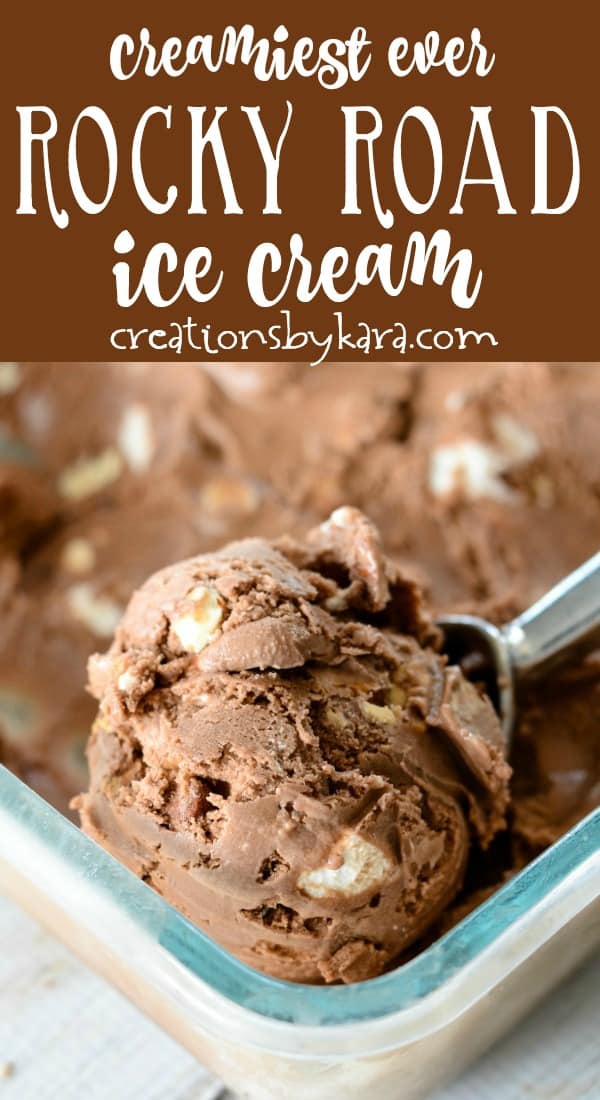 Rocky Road Ice Cream Recipe - Creations by Kara