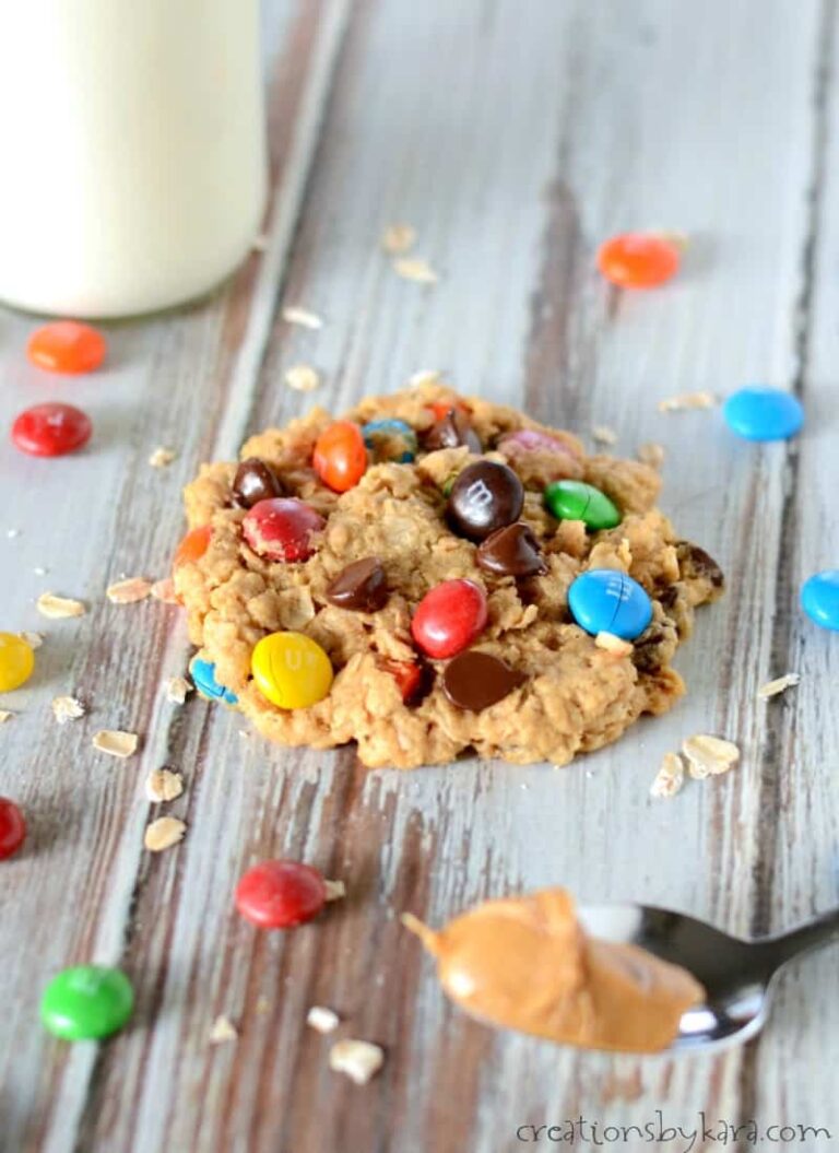 Oatmeal Peanut Butter Monster Cookies (no flour) - Creations by Kara