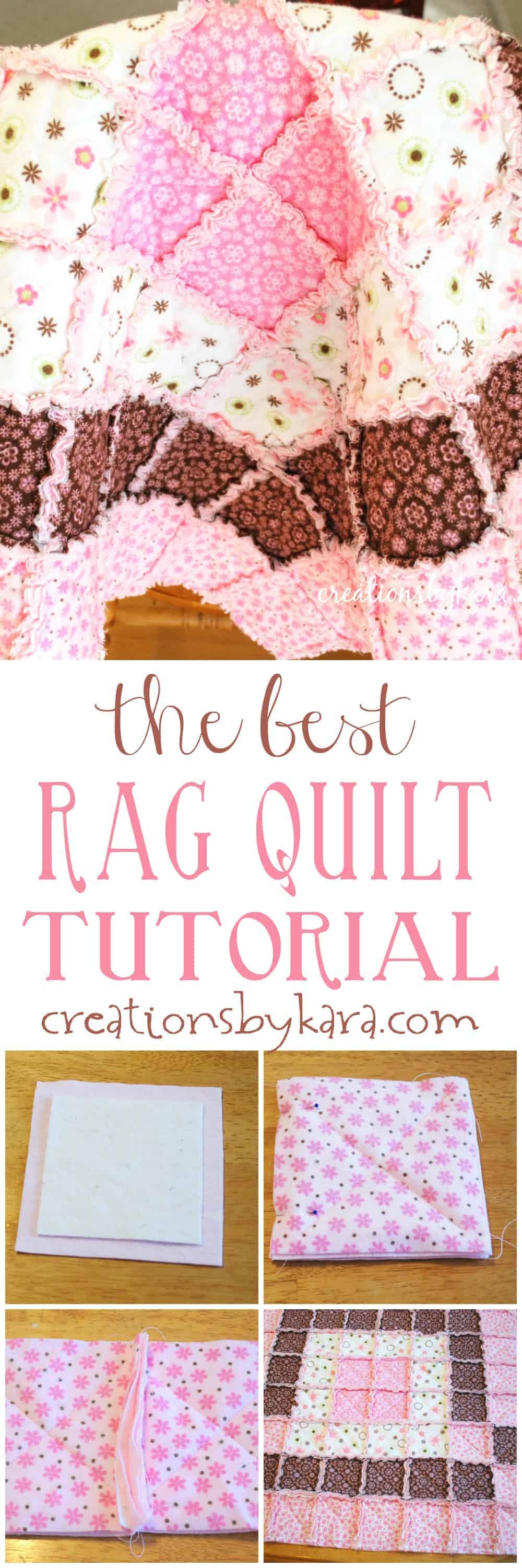 How To Make a Baby Rag Quilt - Tutorial - Creations by Kara