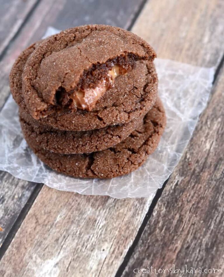 Chocolate Rolo Cookies Recipe - Creations by Kara