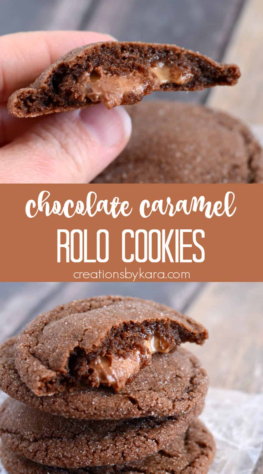 Chocolate Rolo Cookies Recipe - Creations by Kara
