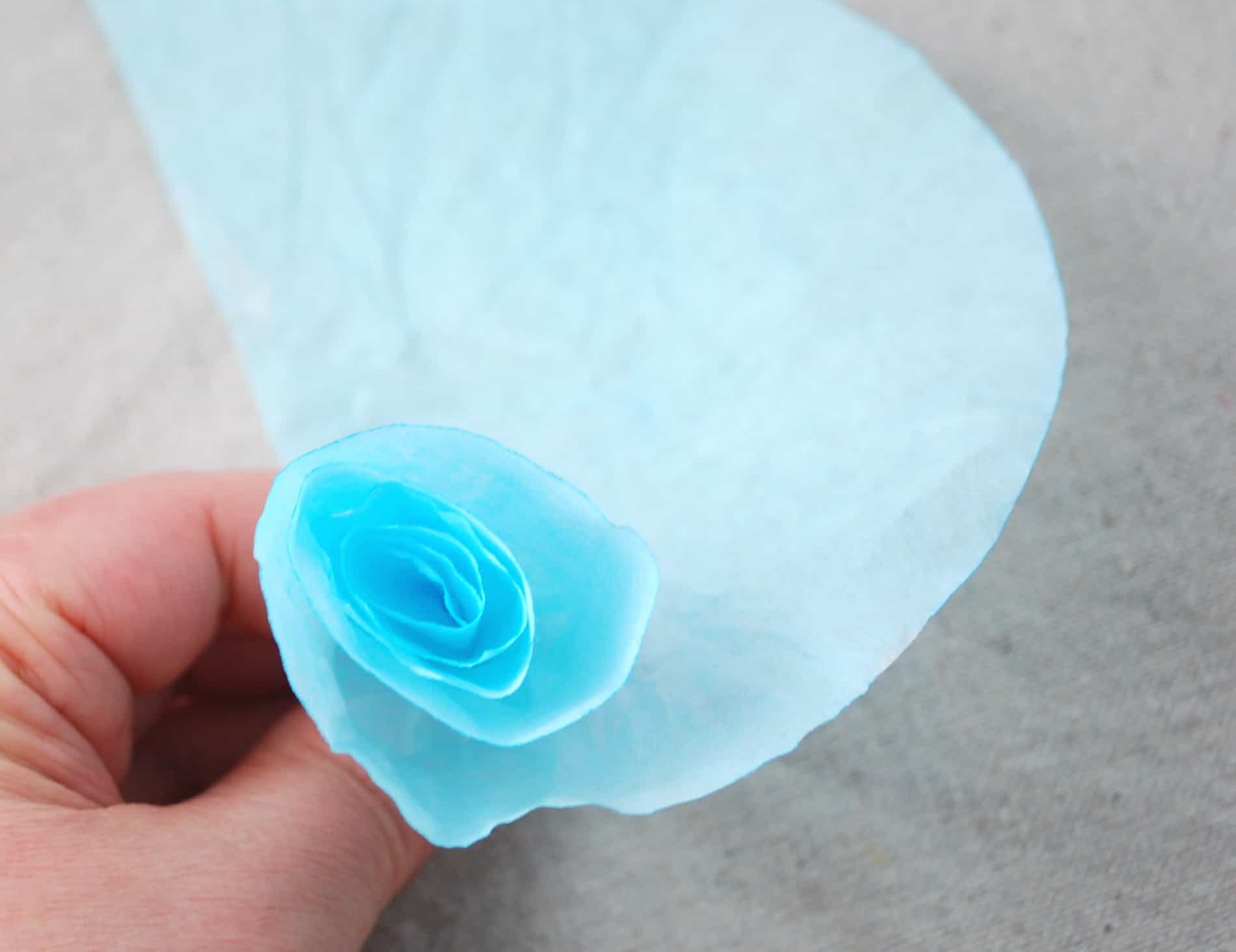 Paper Roses from Coffee Filters