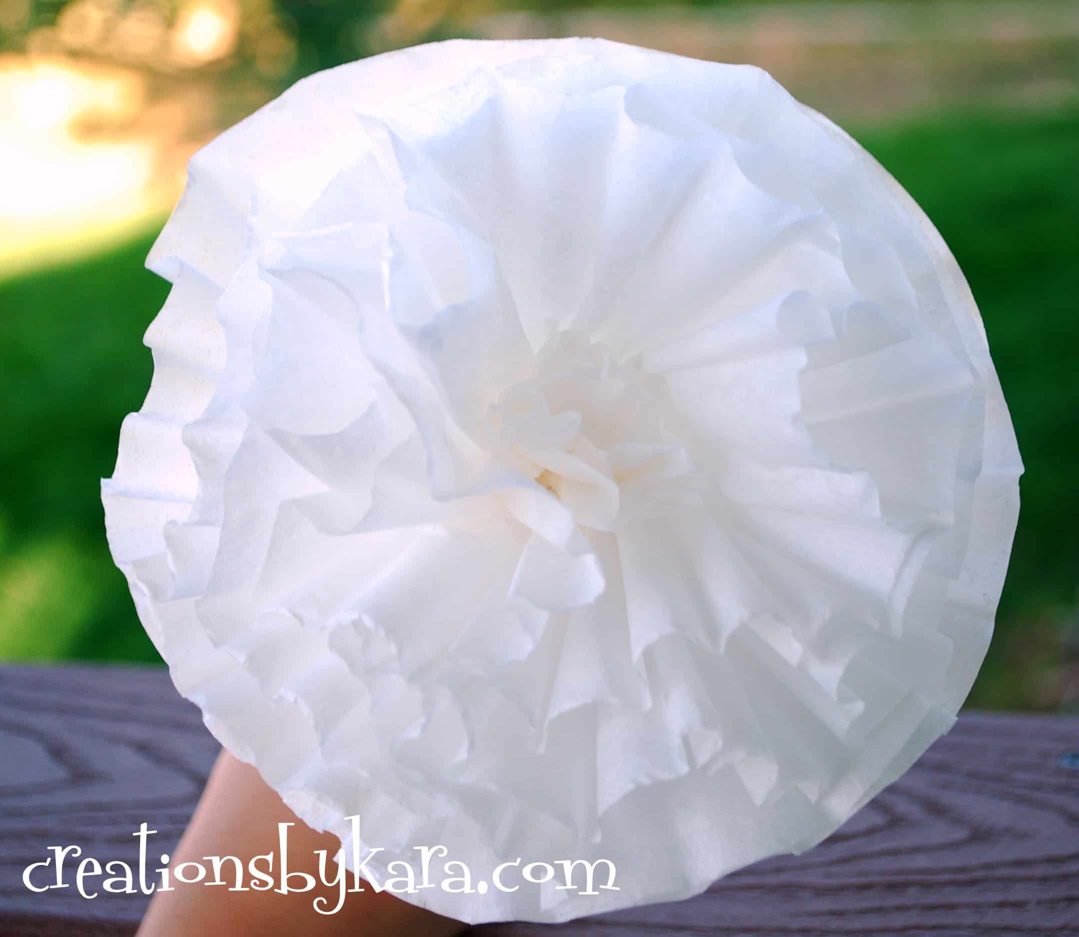 Coffee filter flower tutorial