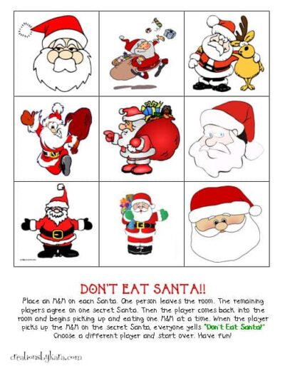Don't Eat Santa Christmas game