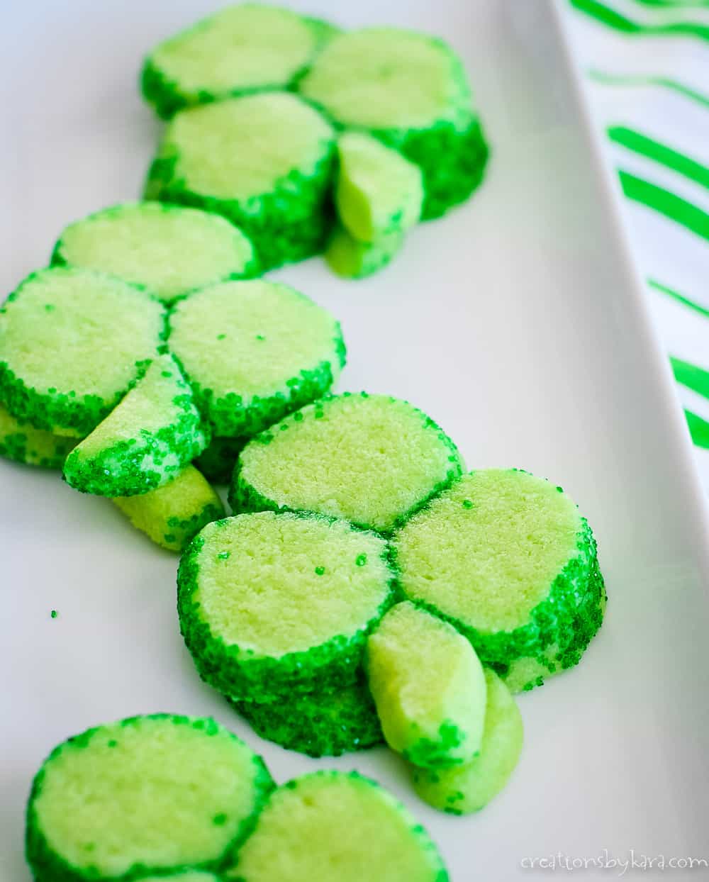 St. Patrick's Day Shamrock Cookies - Creations by Kara