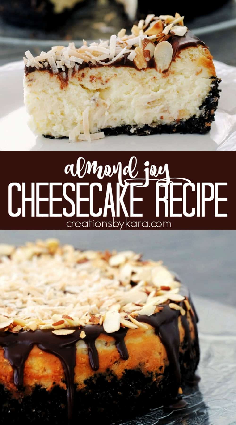 Almond Joy Cheesecake Recipe - Creations by Kara