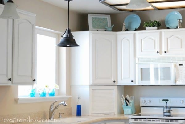 DIY white kitchen makeover reveal
