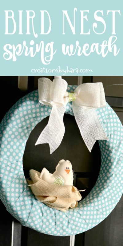 Bird nest spring wreath