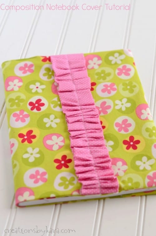 Fabric composition notebook cover tutorial