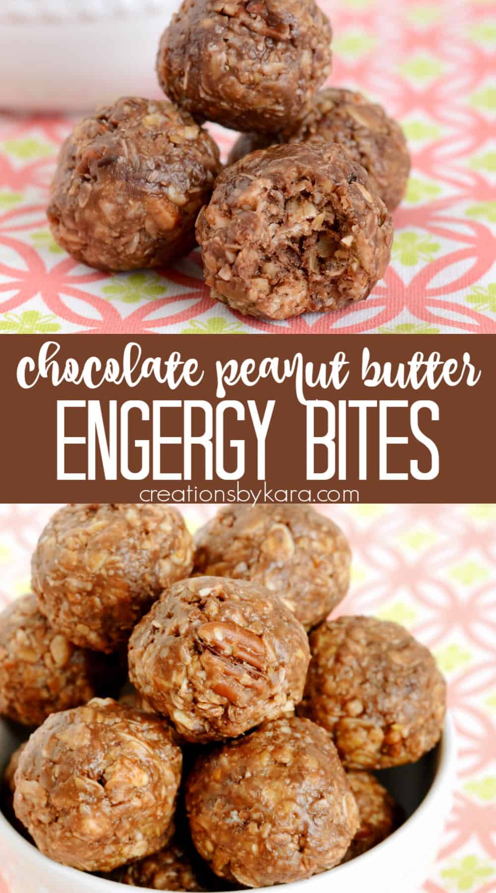 Chocolate peanut butter energy bites