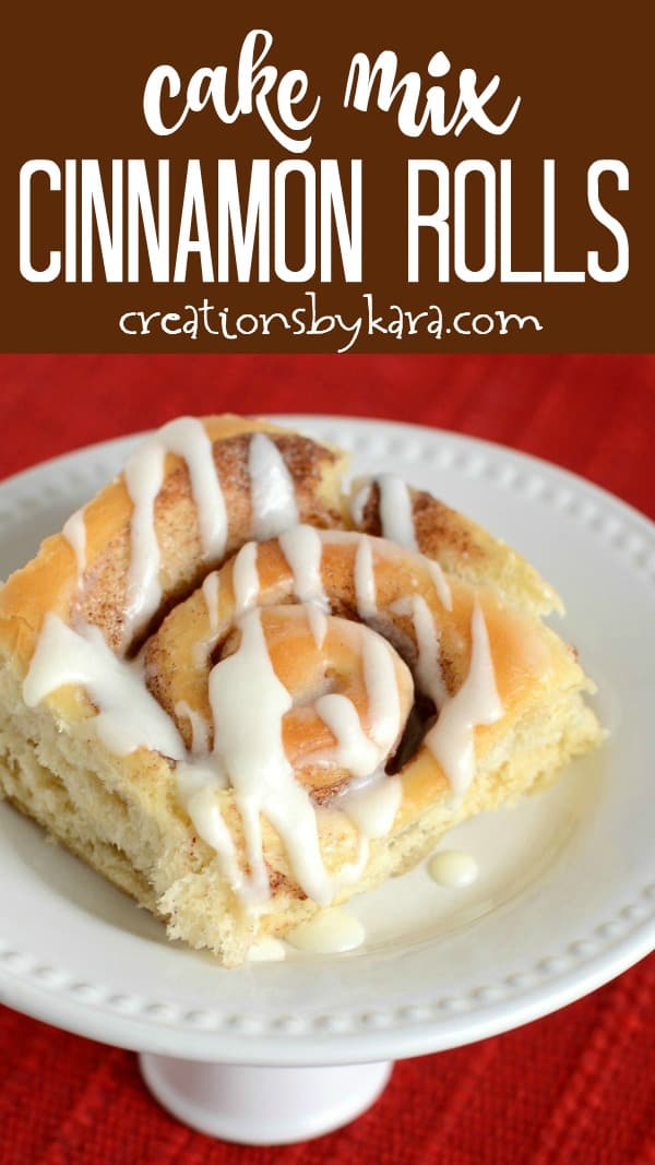 Fluffy Cake Mix Cinnamon Rolls - Creations by Kara
