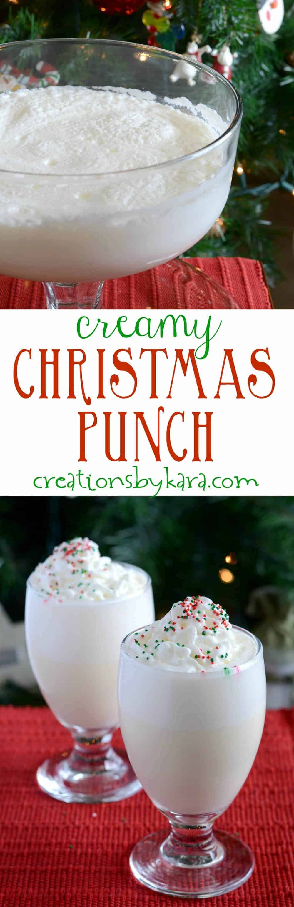 Creamy White Christmas Punch Recipe - Creations by Kara
