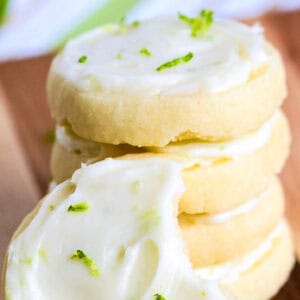Lime Shortbread Cookies with Lime Frosting - Creations by Kara