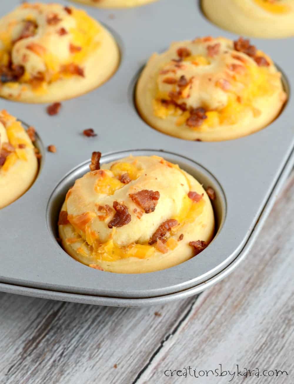 Savory Bacon Cheese Rolls Recipe - Creations by Kara