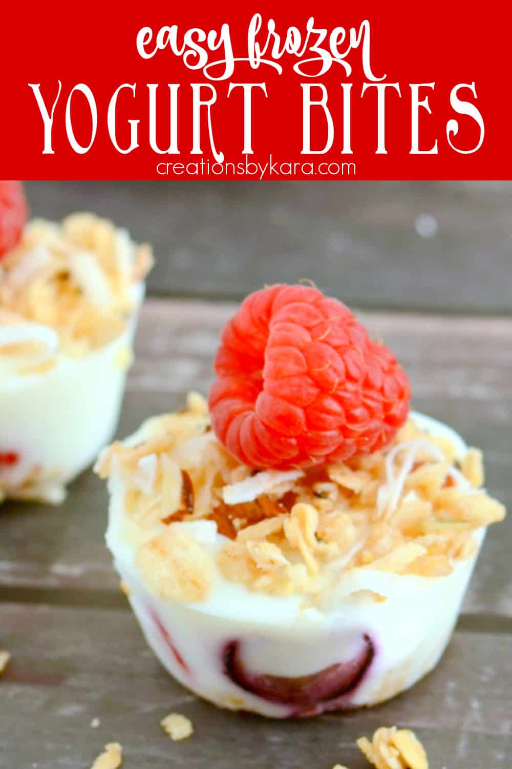 Granola Berry Frozen Yogurt Bites Recipe - Creations by Kara