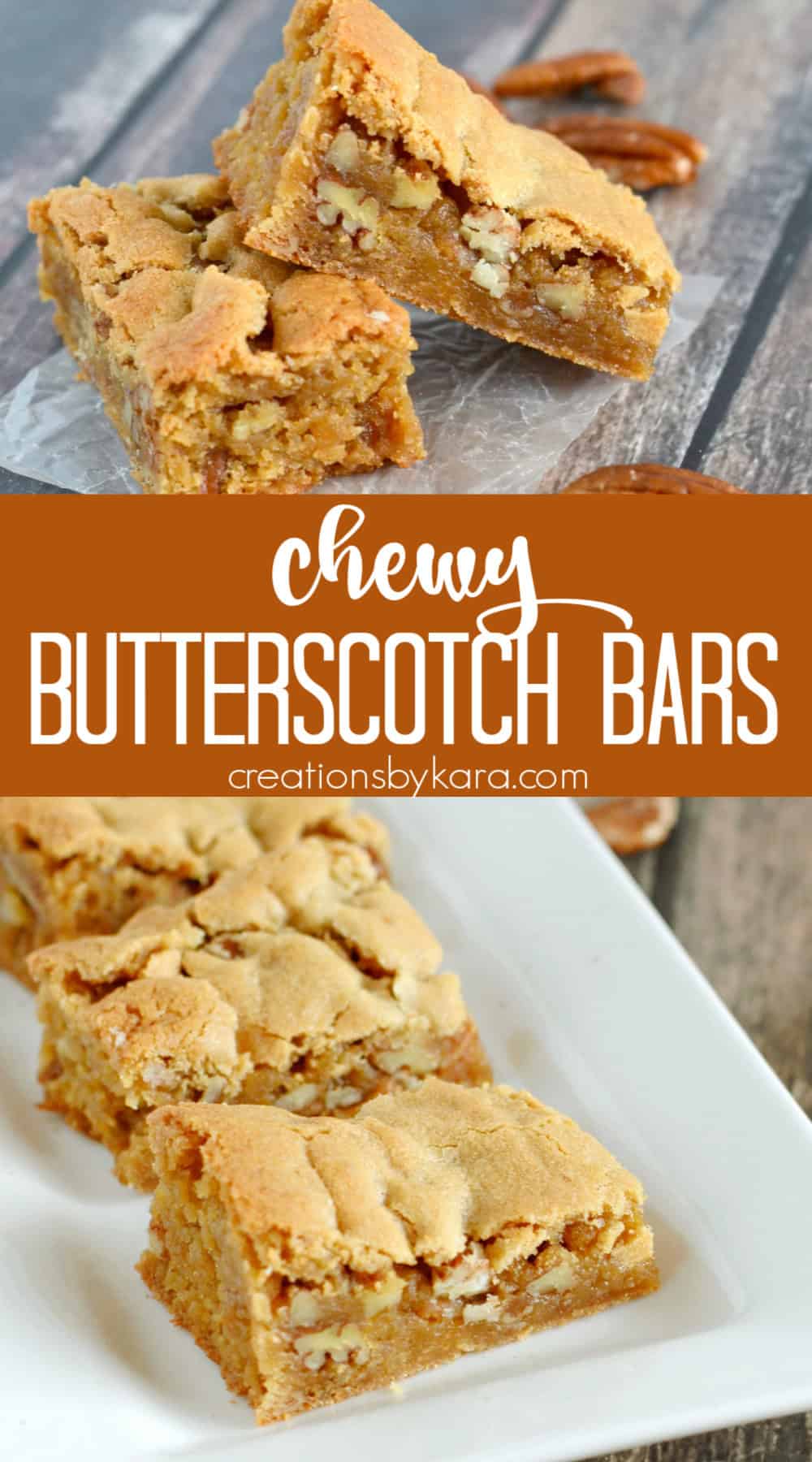Amazing Chewy Butterscotch Bars - Creations by Kara