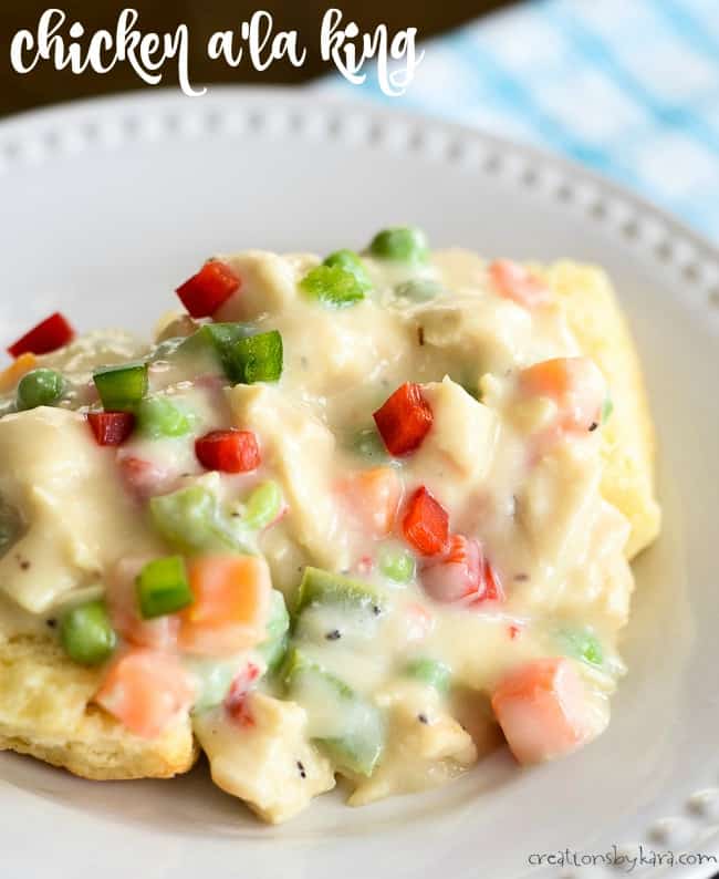 Easy Chicken Ala King Recipe - Creations by Kara