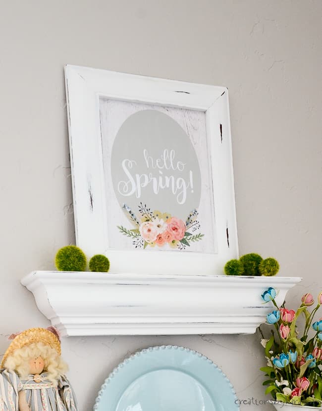 Free Hello Spring Farmhouse Printable - Creations by Kara