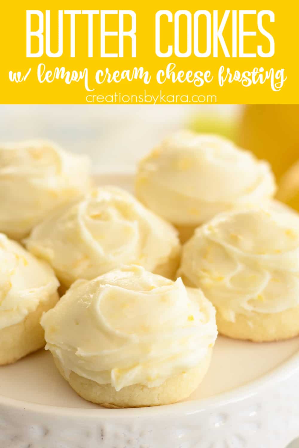 Recipe for Butter cookies with lemon cream cheese frosting