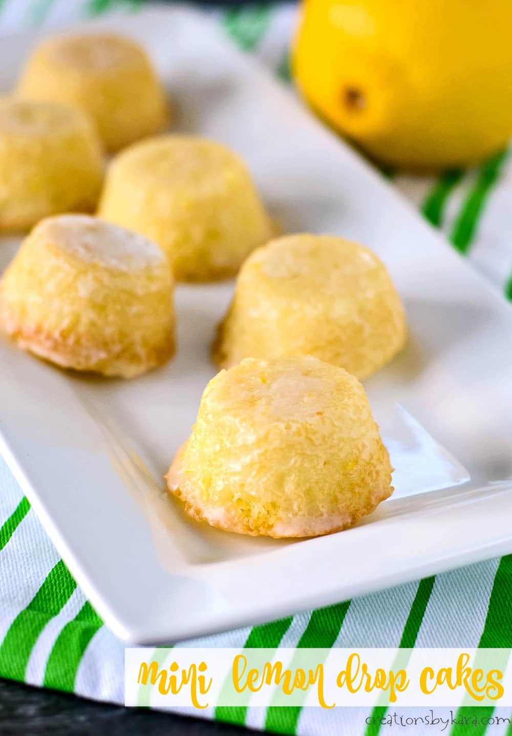 From Scratch Mini Lemon Drop Cakes - Creations by Kara