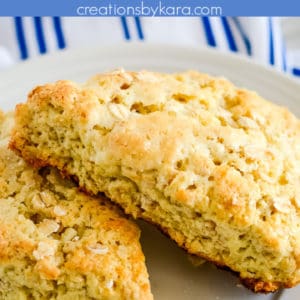 Toasted Oatmeal Scones Recipe - Creations by Kara