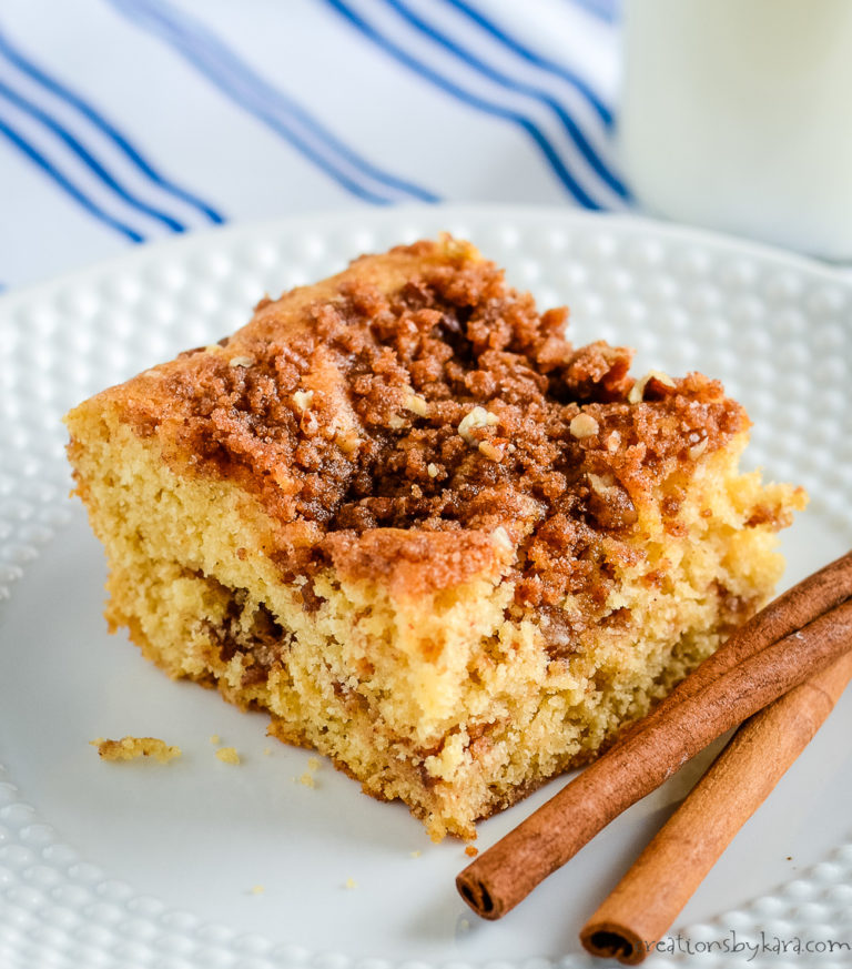 Cinnamon Streusel Coffee Cake Recipe - Creations by Kara