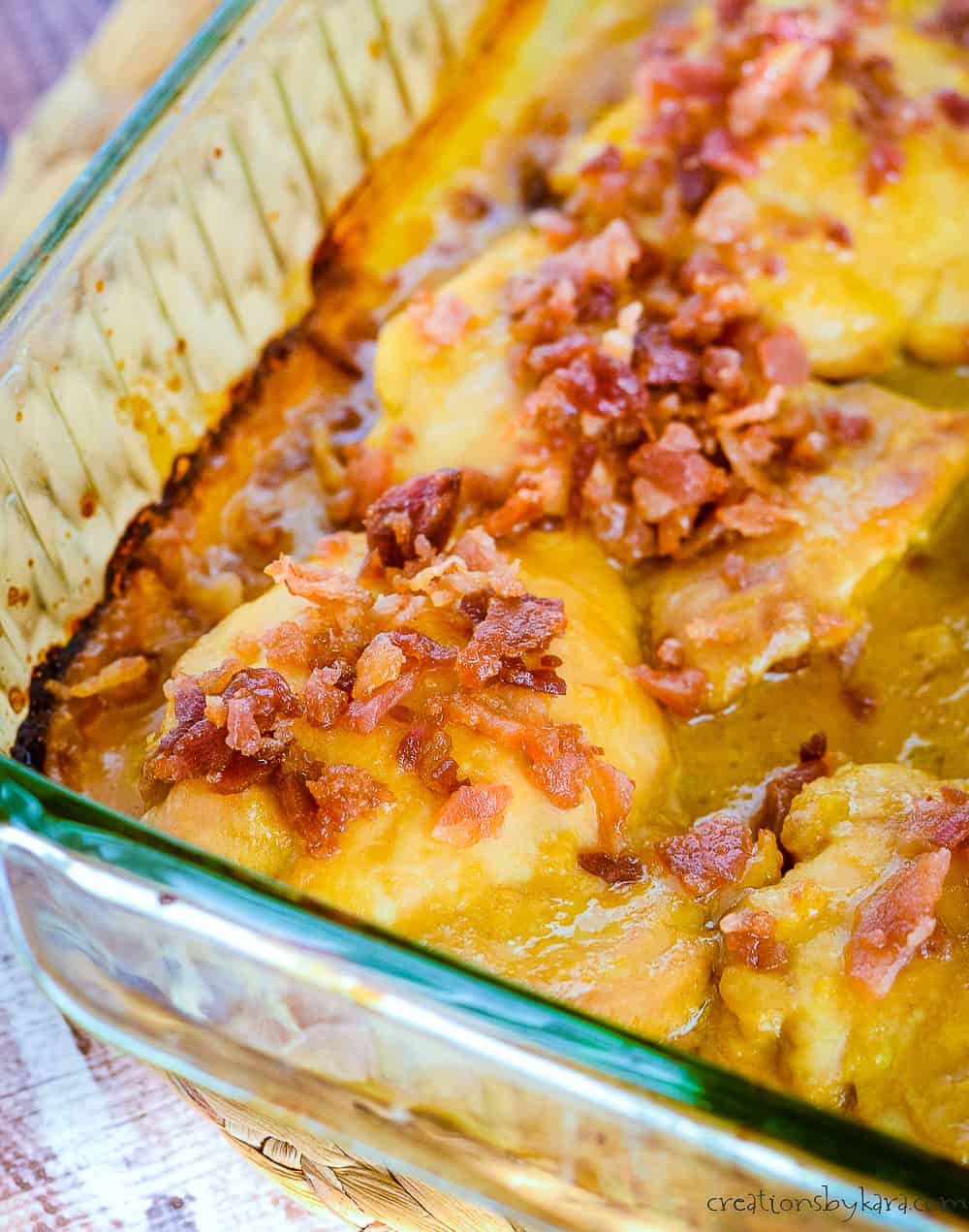 Easy Maple Dijon Chicken with Bacon - Creations by Kara