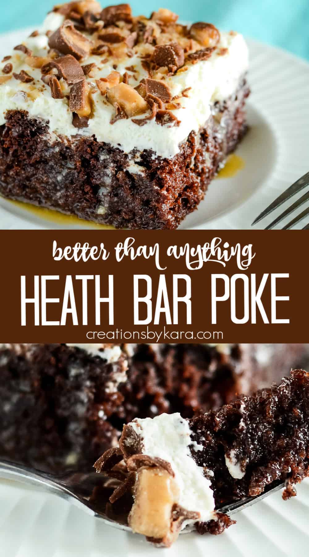 Incredible Heath Bar Cake Recipe - Creations by Kara
