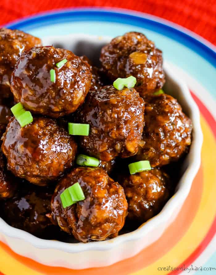 Best BBQ Meatballs Recipe (no grape jelly) - Creations by Kara