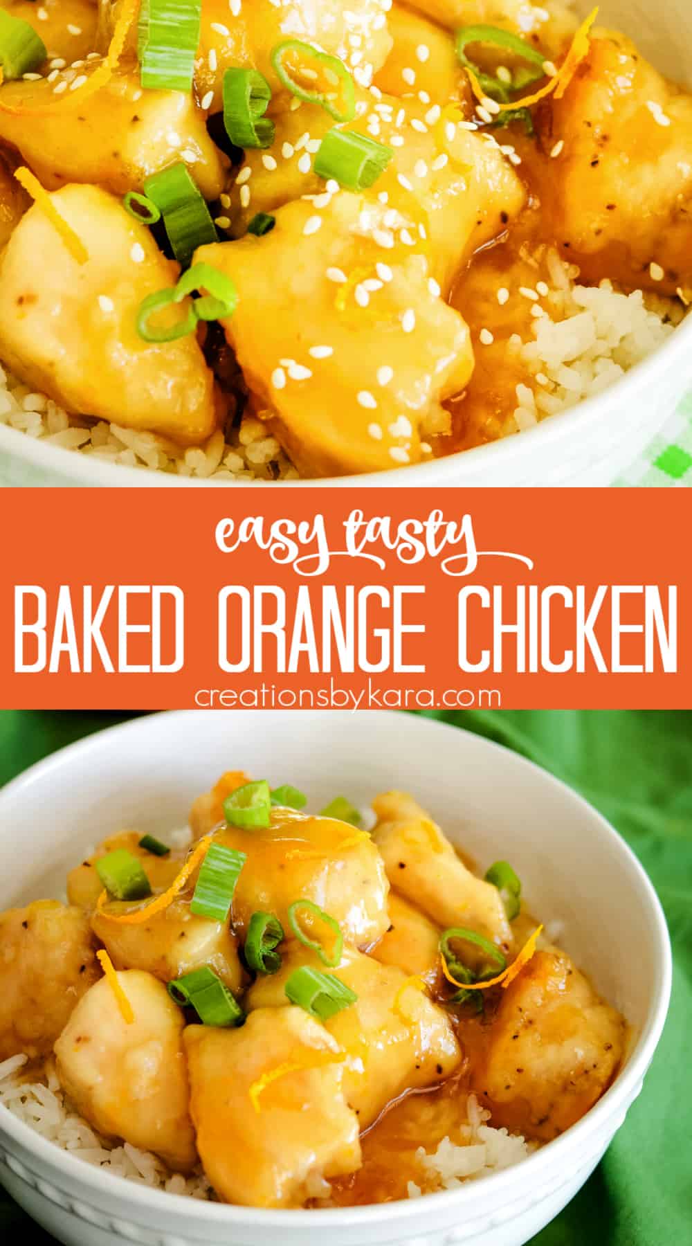Tasty Baked Orange Chicken (Easy!) - Creations by Kara