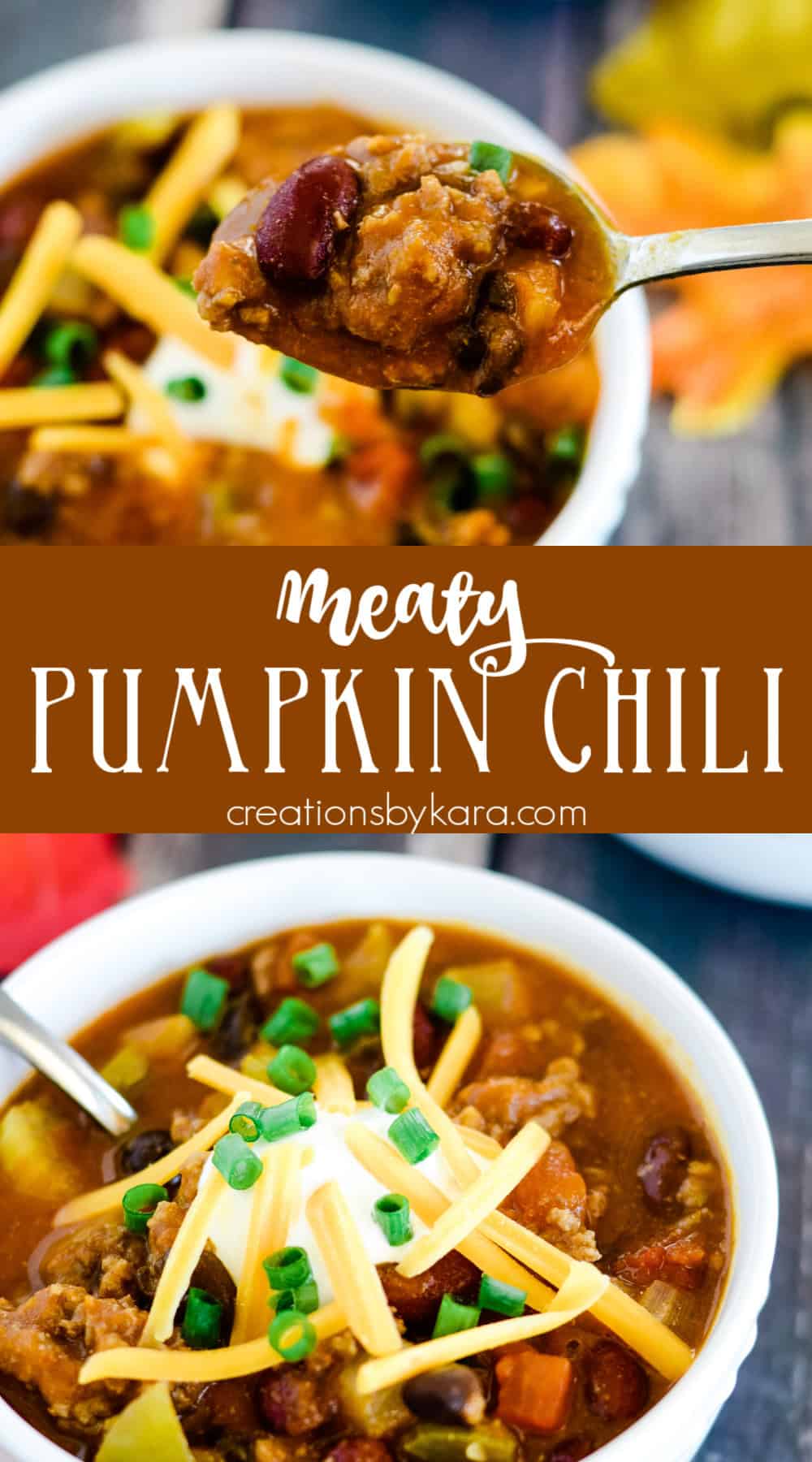Meaty Pumpkin Chili Recipe (so good!) - Creations by Kara