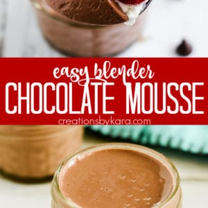 Easy Decadent Blender Chocolate Mousse - Creations by Kara