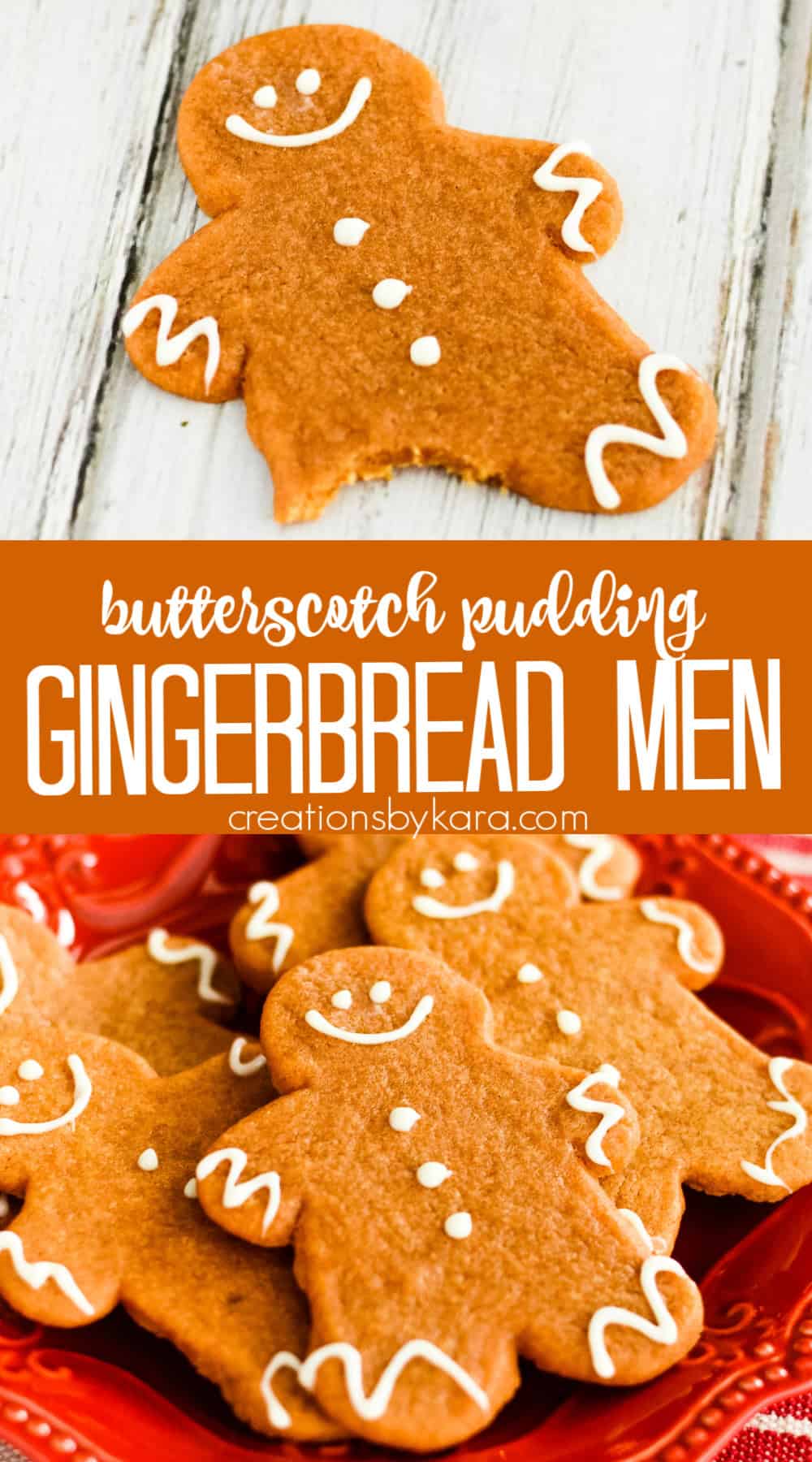 Gingerbread Man Cookies with Butterscotch Pudding - Creations by Kara