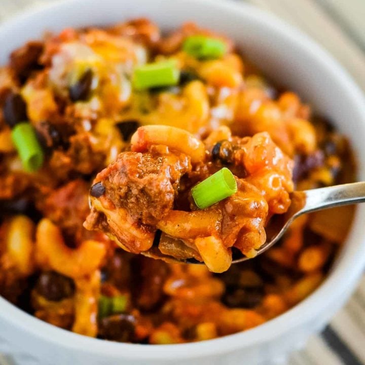 Easy Chili Mac Recipe (One Pot) - Creations by Kara
