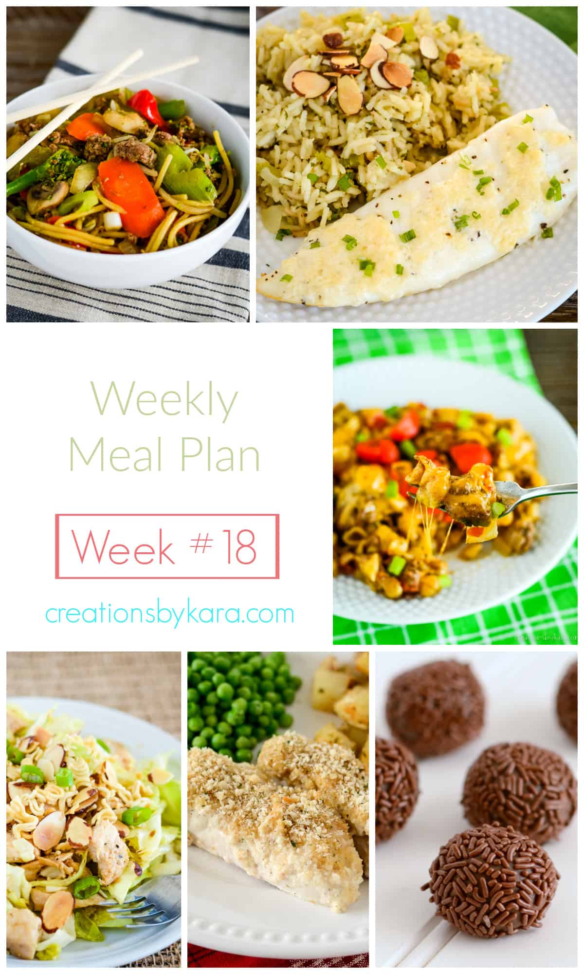 Weekly Meal Plan #18 - Creations by Kara