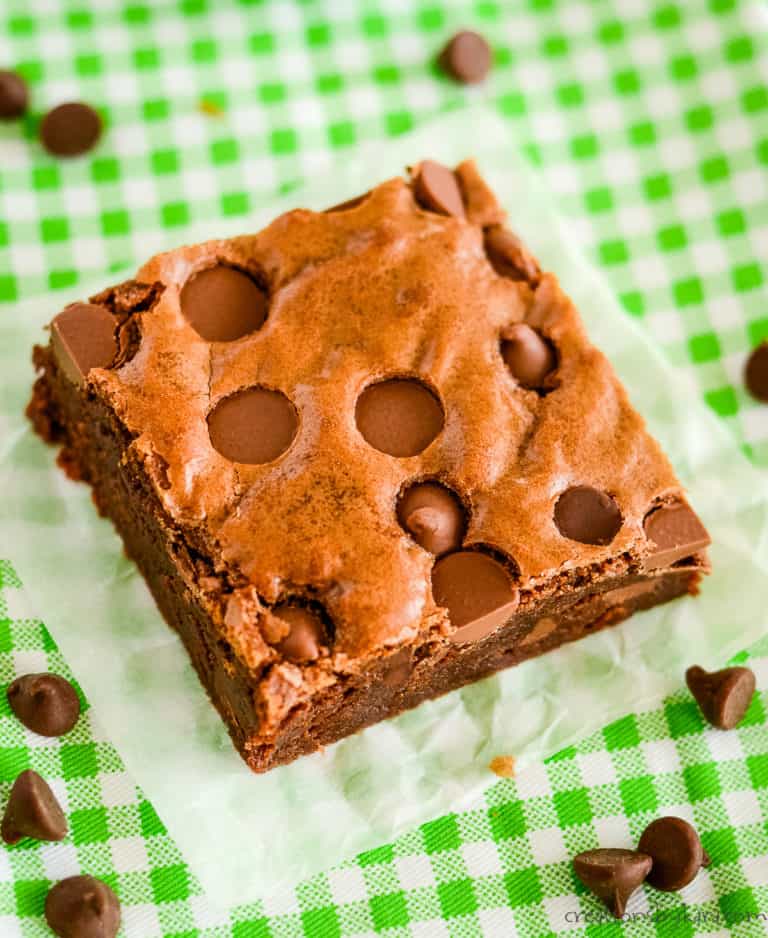 Chocolate Chip Brownies Recipe - Creations by Kara