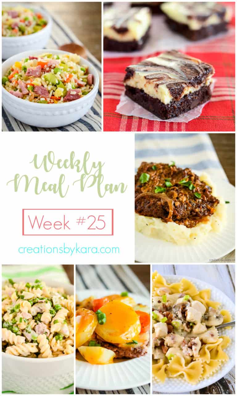 Weekly Meal Plan #25 - Creations by Kara