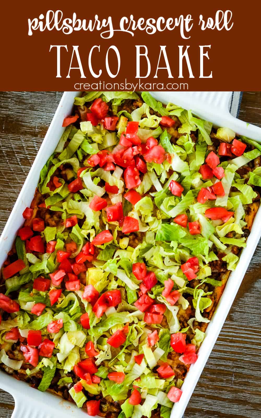 Irresistible Crescent Roll Taco Bake - Creations by Kara