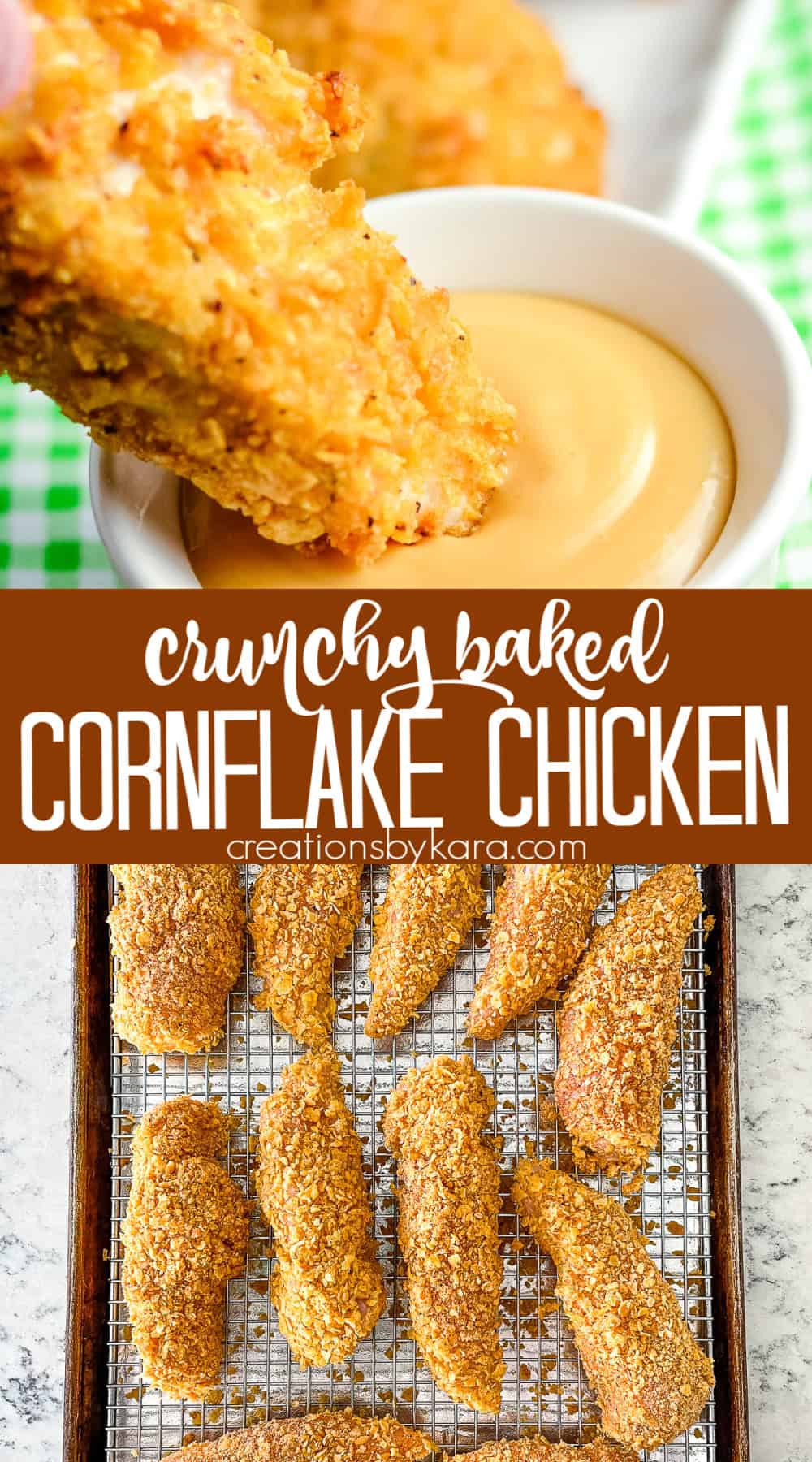 Crunchy Baked Cornflake Chicken Tenders Recipe - Creations by Kara