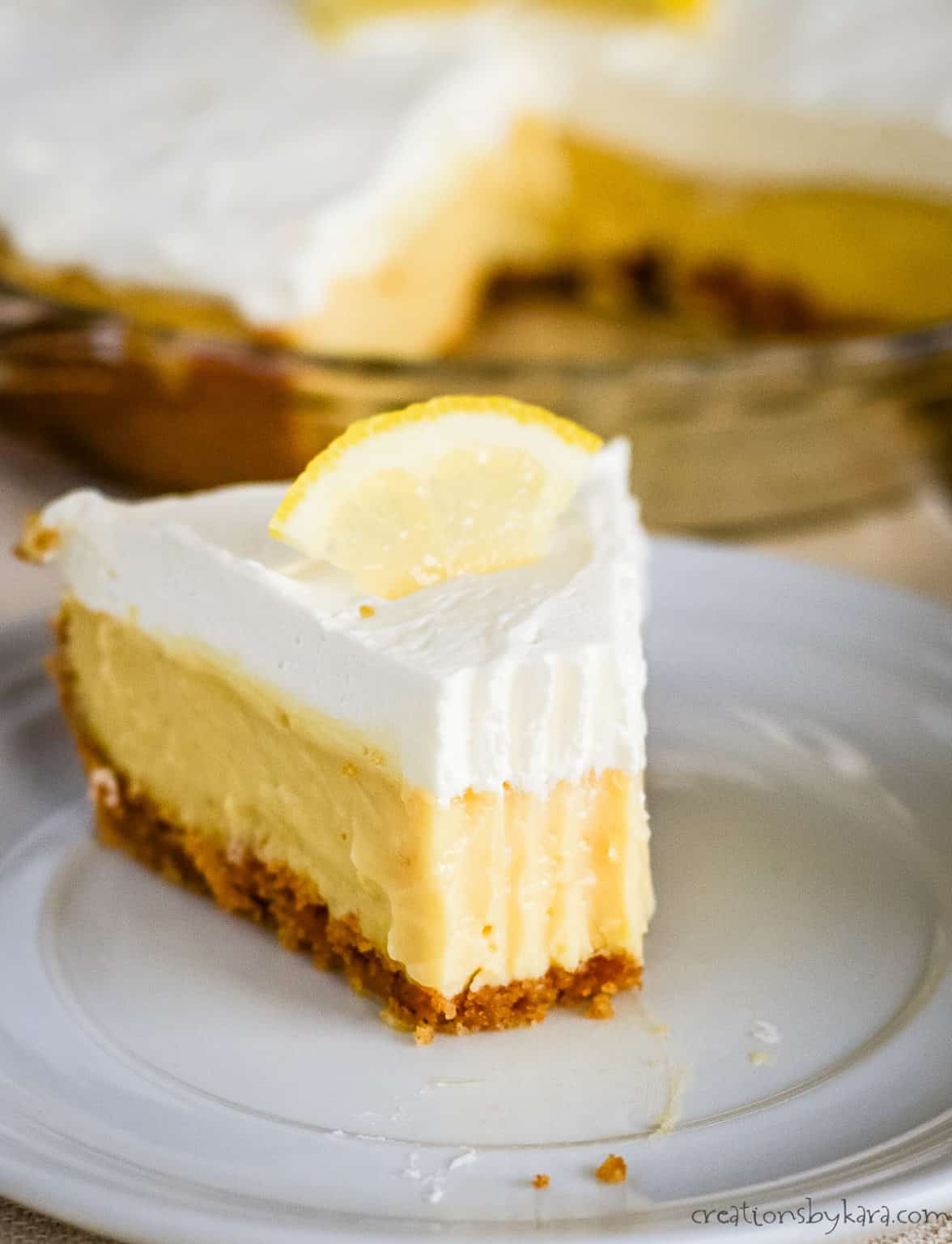 Easy Lemon Pie with Graham Cracker Crust - Creations by Kara