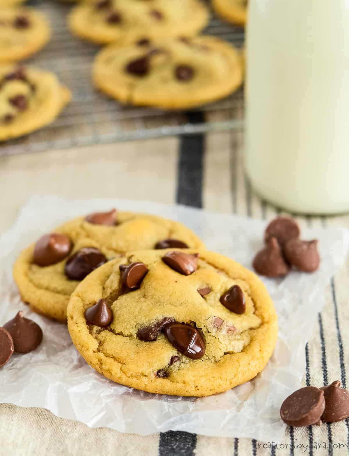 1 Egg Cookie Recipe with Chocolate Chips - Creations by Kara