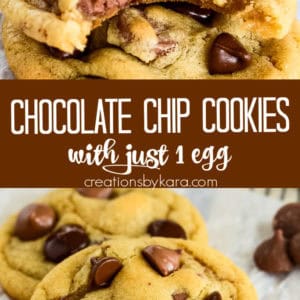 1 Egg Cookie Recipe with Chocolate Chips - Creations by Kara