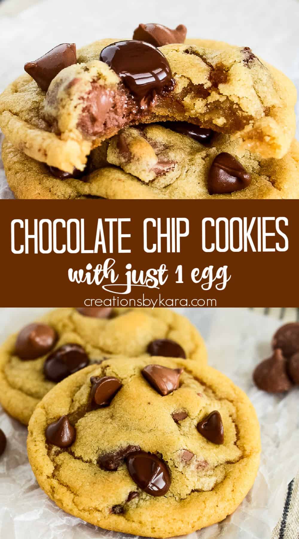 1 Egg Cookie Recipe with Chocolate Chips - Creations by Kara
