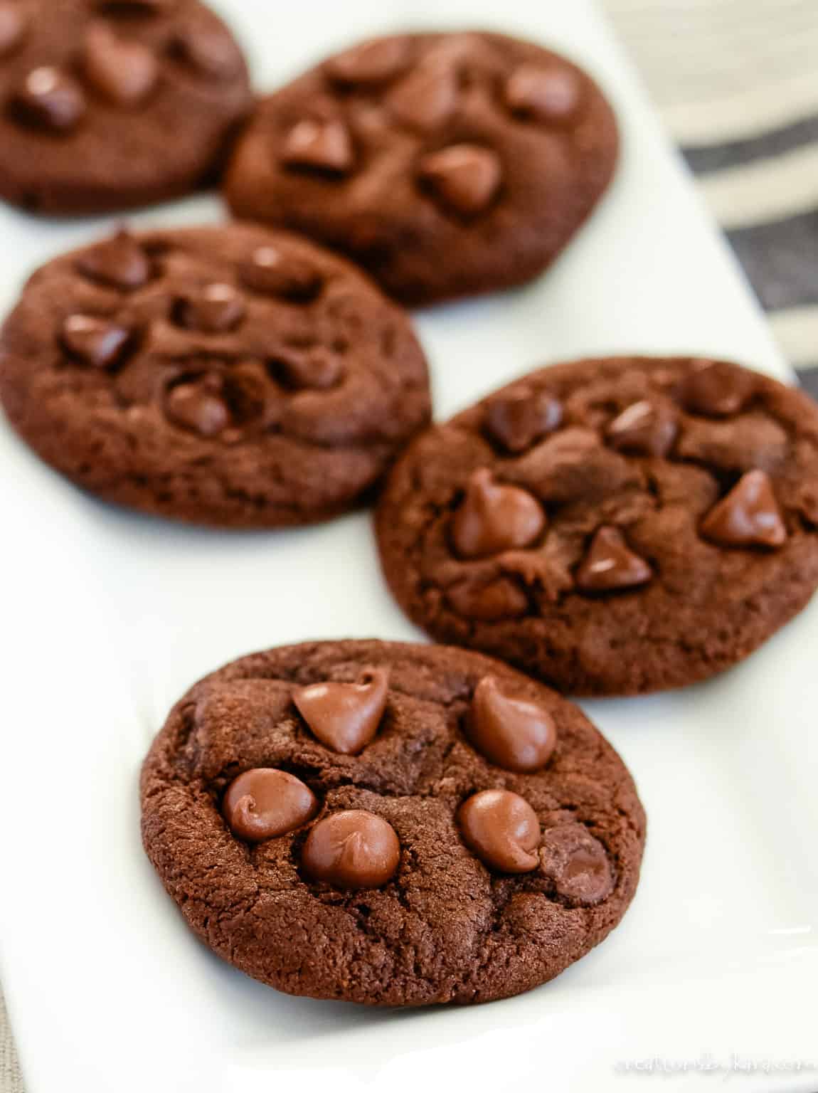 Soft Double Chocolate Pudding Cookie Recipe - Creations by Kara