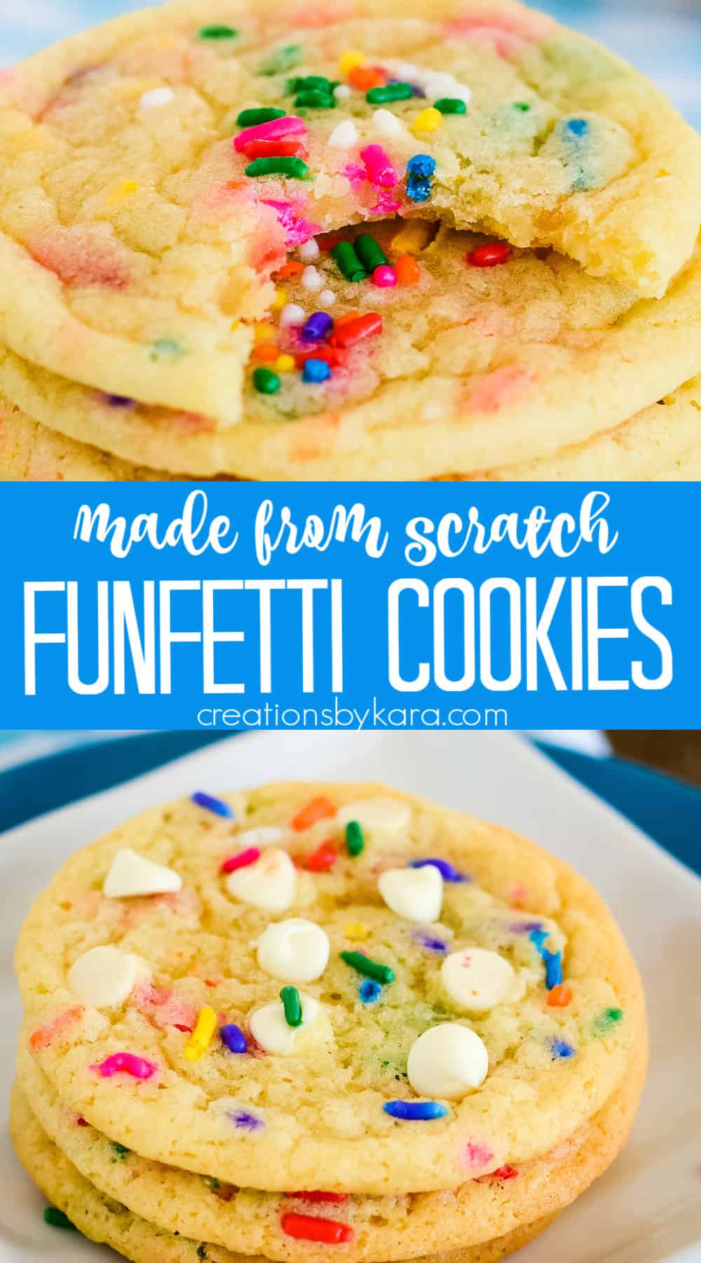 Best Funfetti Cookie Recipe (no cake mix) - Creations by Kara