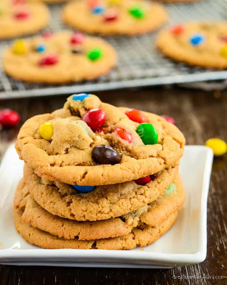 Chewy Peanut M&M Cookie Recipe - Creations by Kara