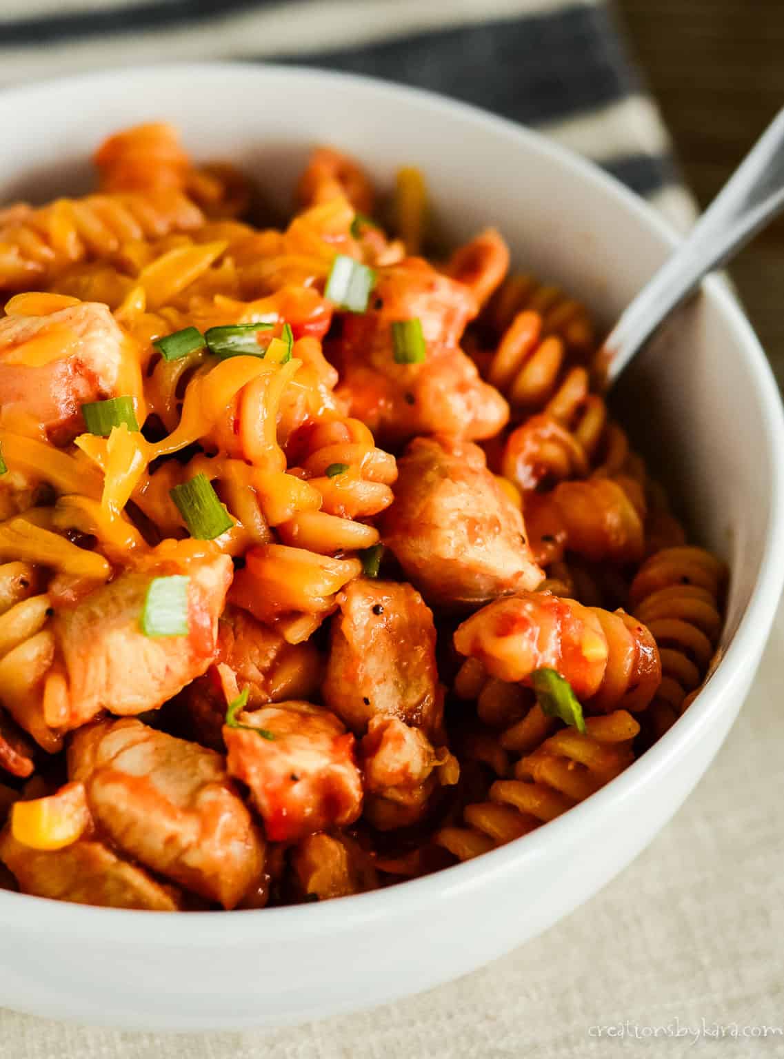 One-Pot BBQ Chicken Pasta Recipe - Creations by Kara