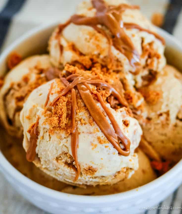 Best Homemade Biscoff Ice Cream Recipe - Creations by Kara